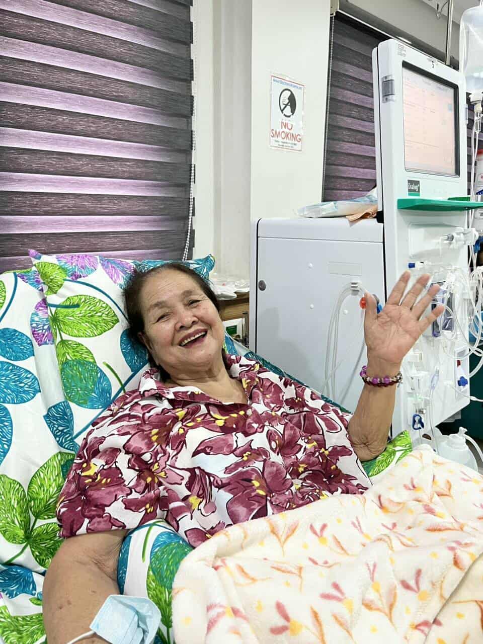 78 Years old but looks 68 at ADH Hemodialysis unit. We love life ...